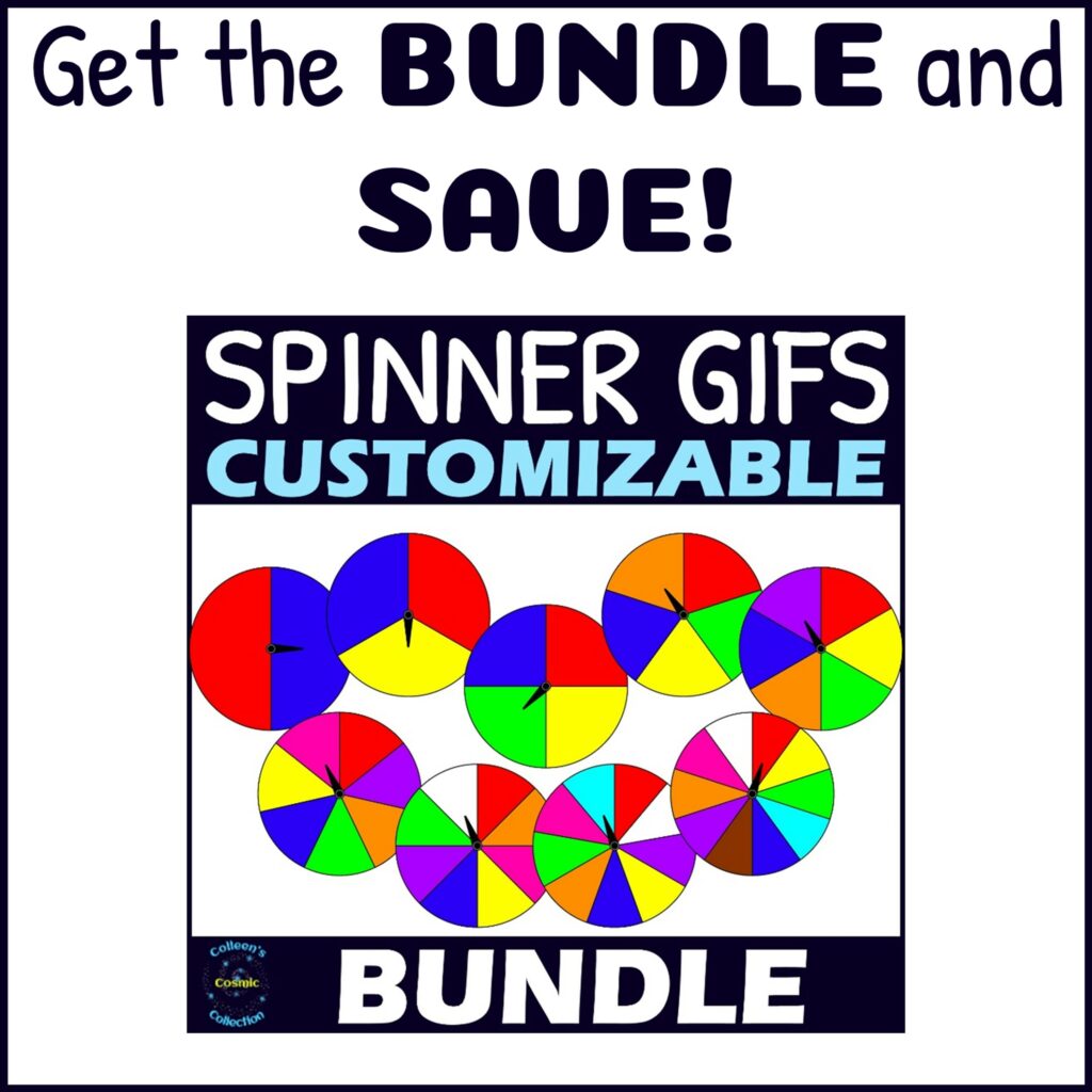 Customizable Spinner GIFs Clipart – 7 Colors | Made By Teachers