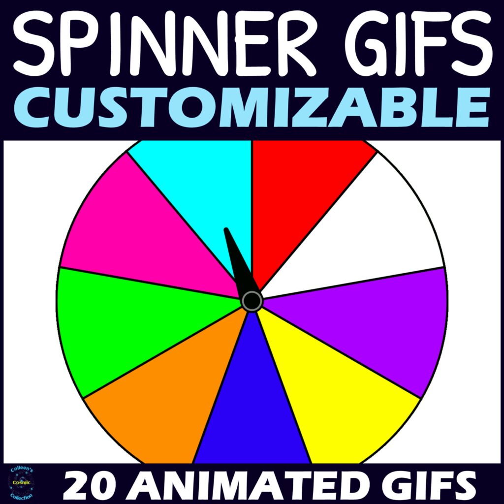 Customizable Color Spinner GIFs Clipart BUNDLE | Made By Teachers