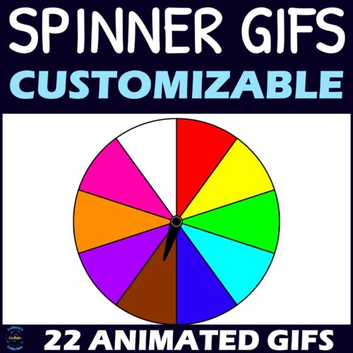 Customizable Spinner GIFs Clipart – 10 Colors | Made By Teachers