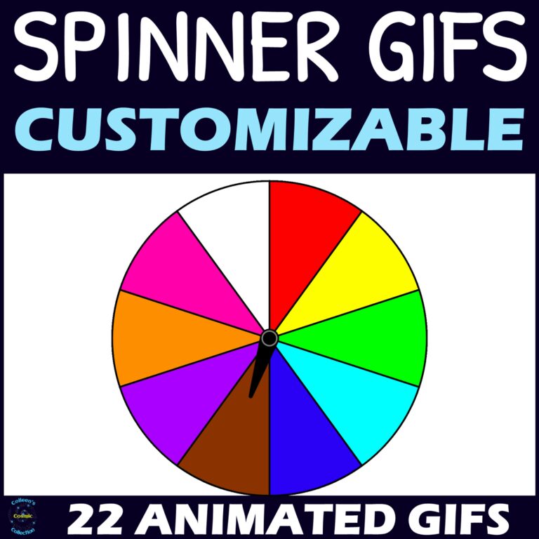 Transparent Spinner GIFs Clipart – 4 Sections | Made By Teachers