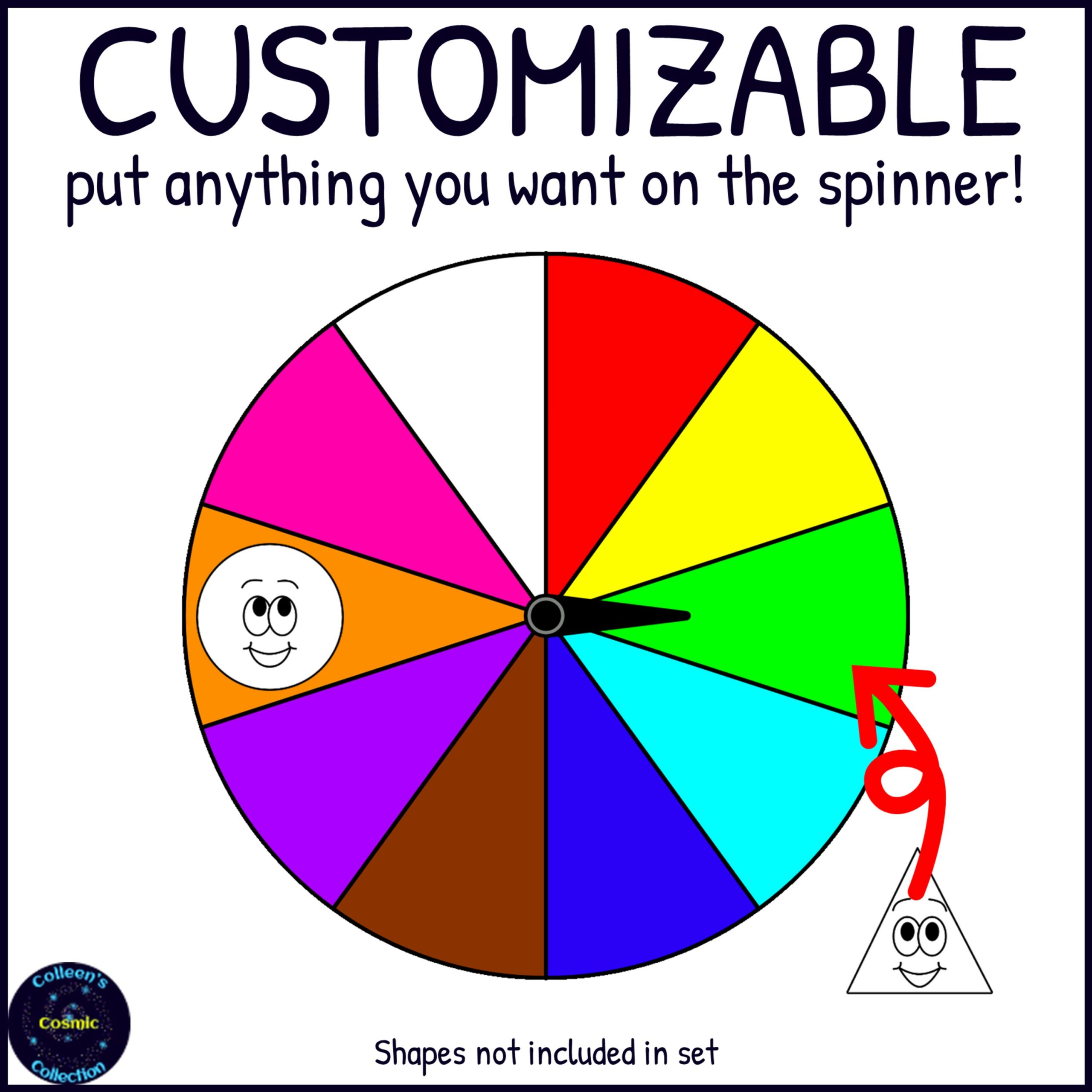 Customizable Spinner GIFs Clipart – 10 Colors | Made By Teachers