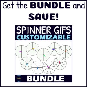 Customizable Spinner GIFs Clipart – 5 Sections | Made By Teachers