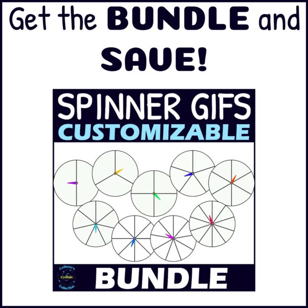 Customizable Spinner GIFs Clipart – 8 Sections | Made By Teachers