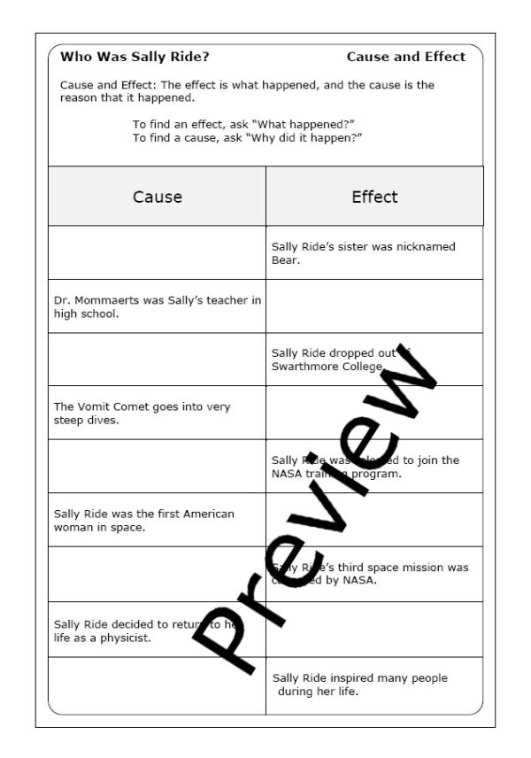 Megan Stine "Who Was Sally Ride?" worksheets | Made By Teachers