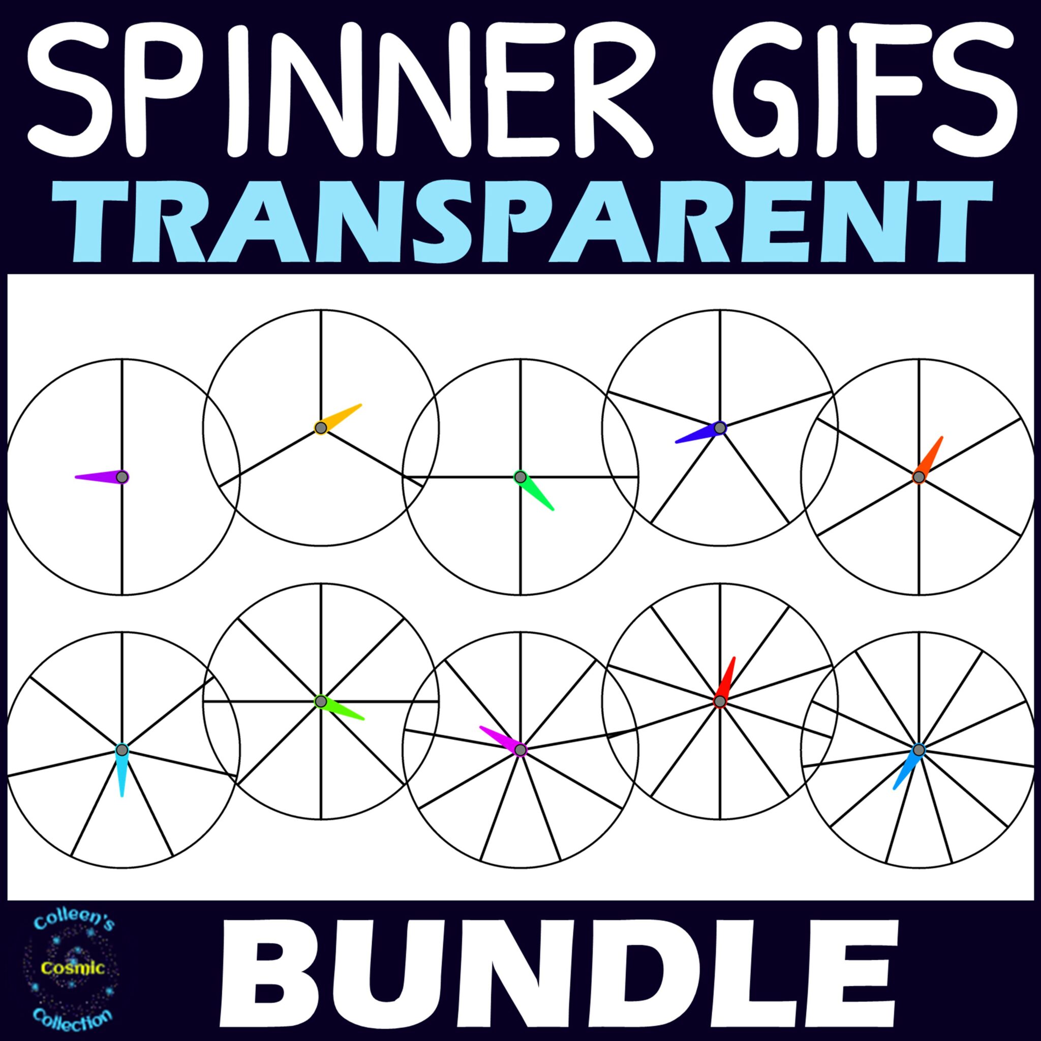 Animated GIF Transparent Customizable Spinners Clipart BUNDLE | Made By ...
