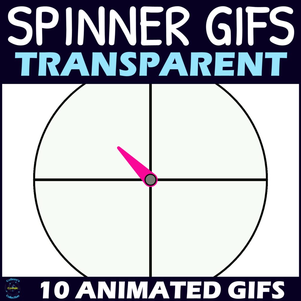 Transparent Spinner GIFs Clipart – 4 Sections | Made By Teachers