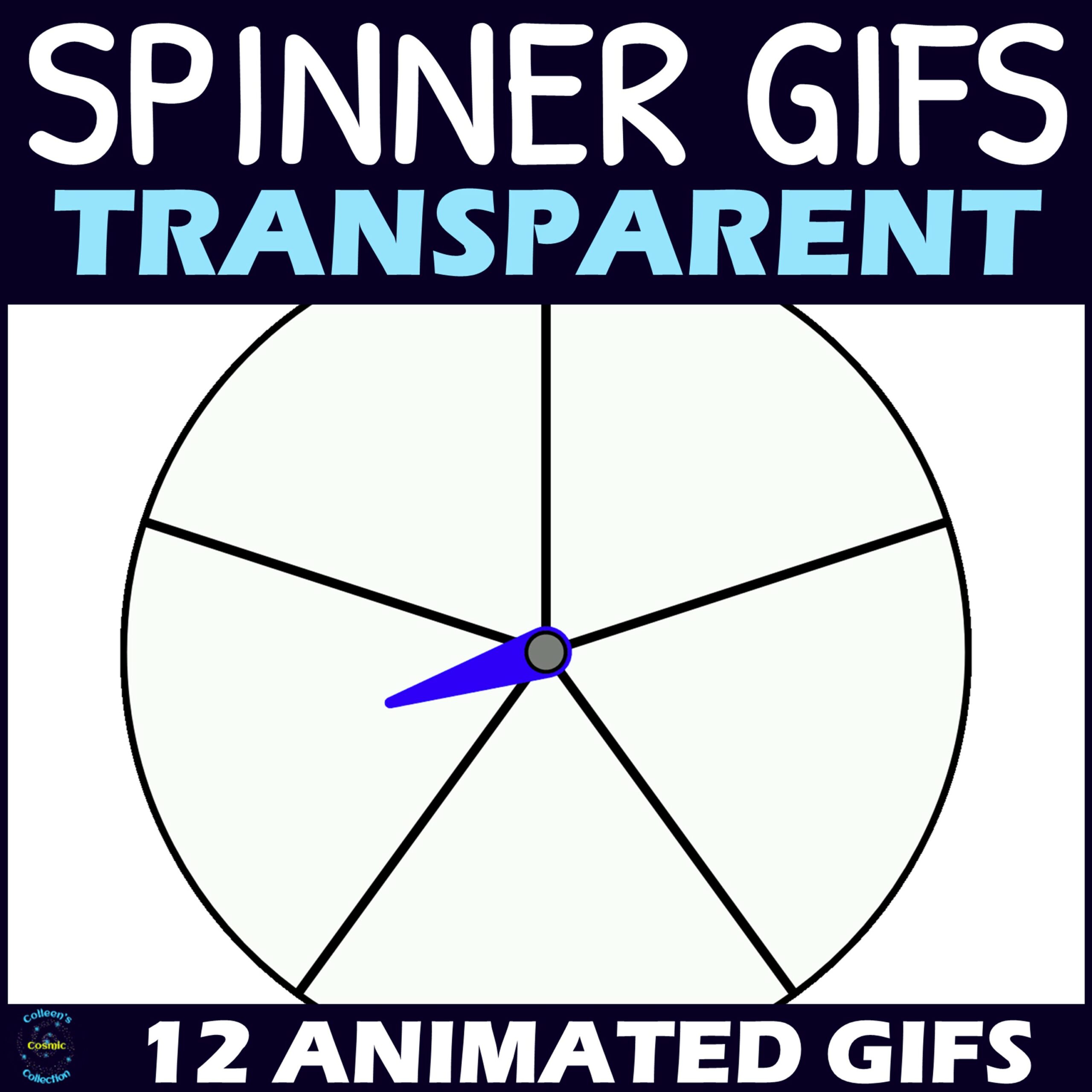 Transparent Spinner GIFs Clipart – 5 Sections | Made By Teachers