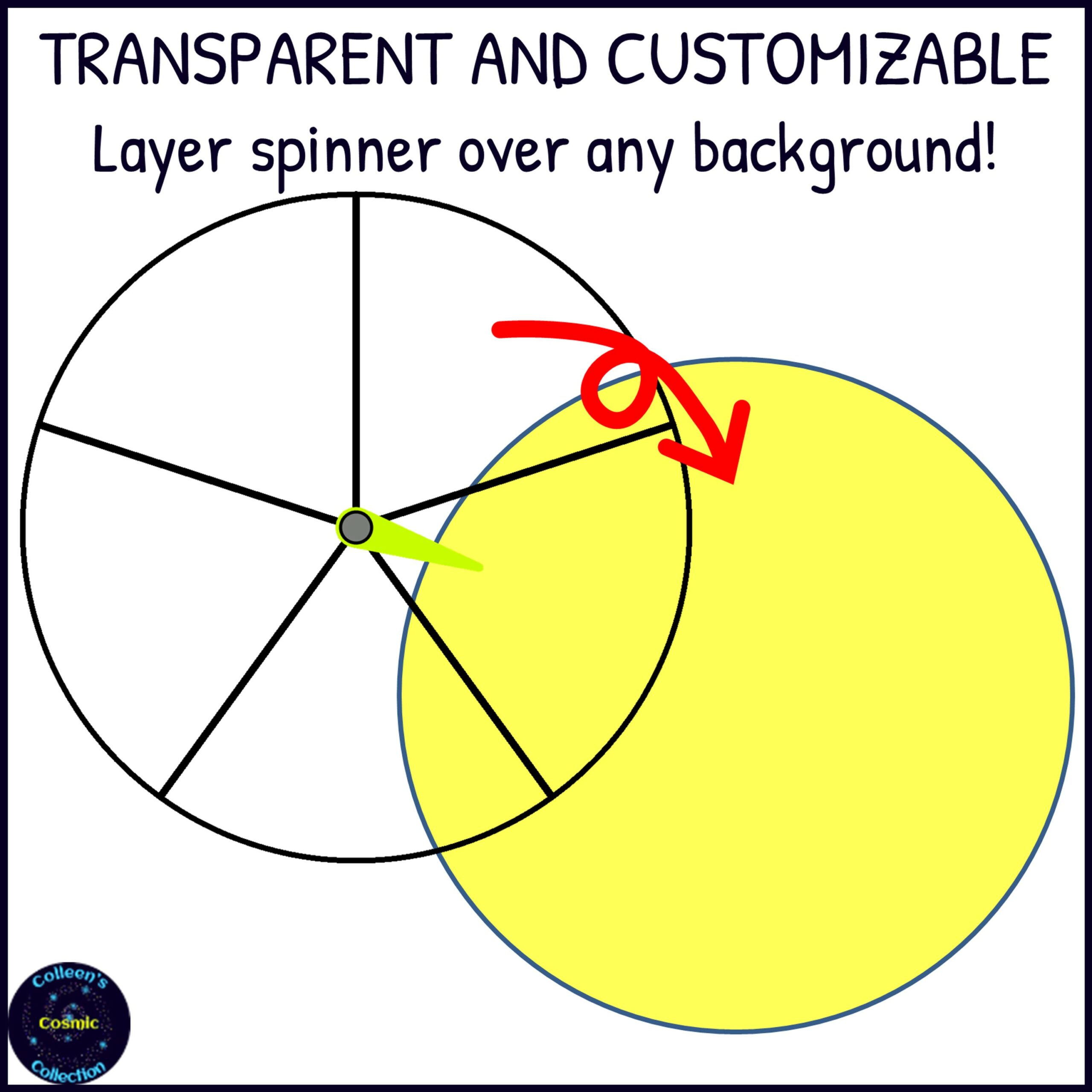 Transparent Spinner GIFs Clipart – 5 Sections | Made By Teachers