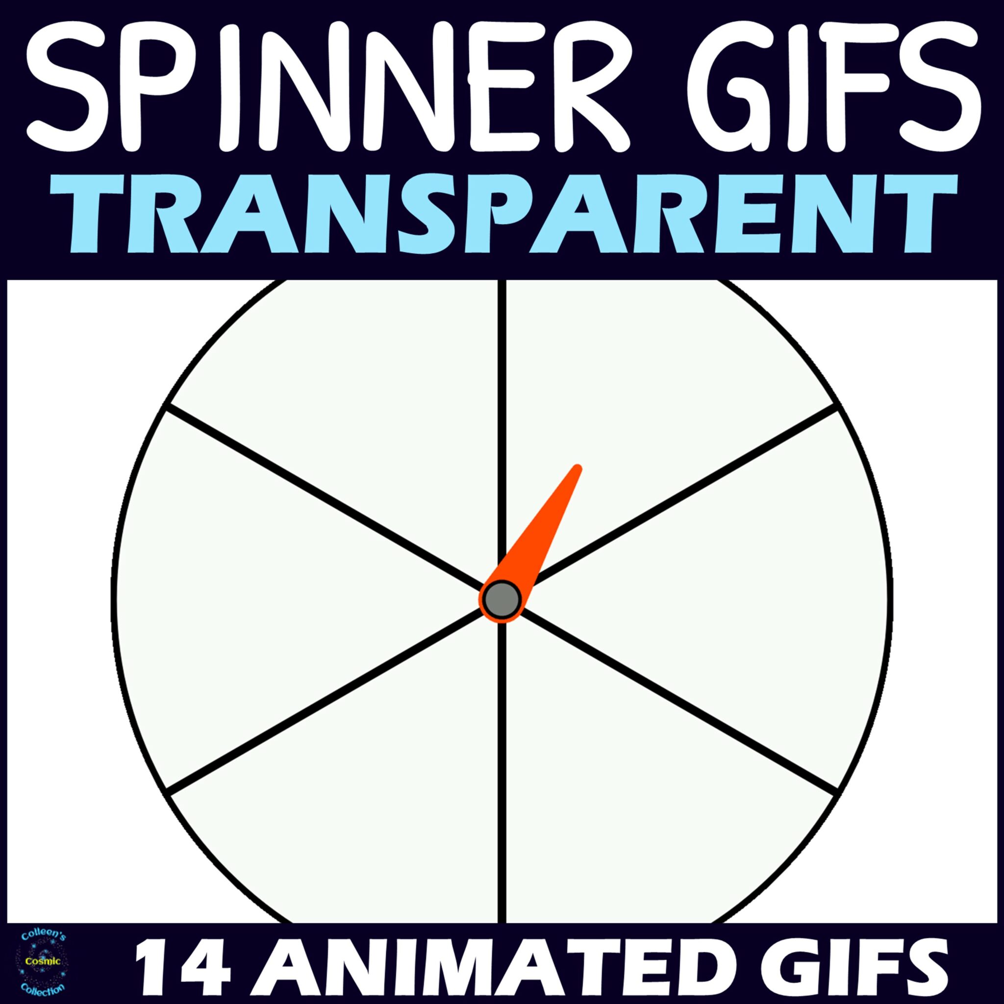Transparent Spinner GIFs Clipart – 6 Sections | Made By Teachers