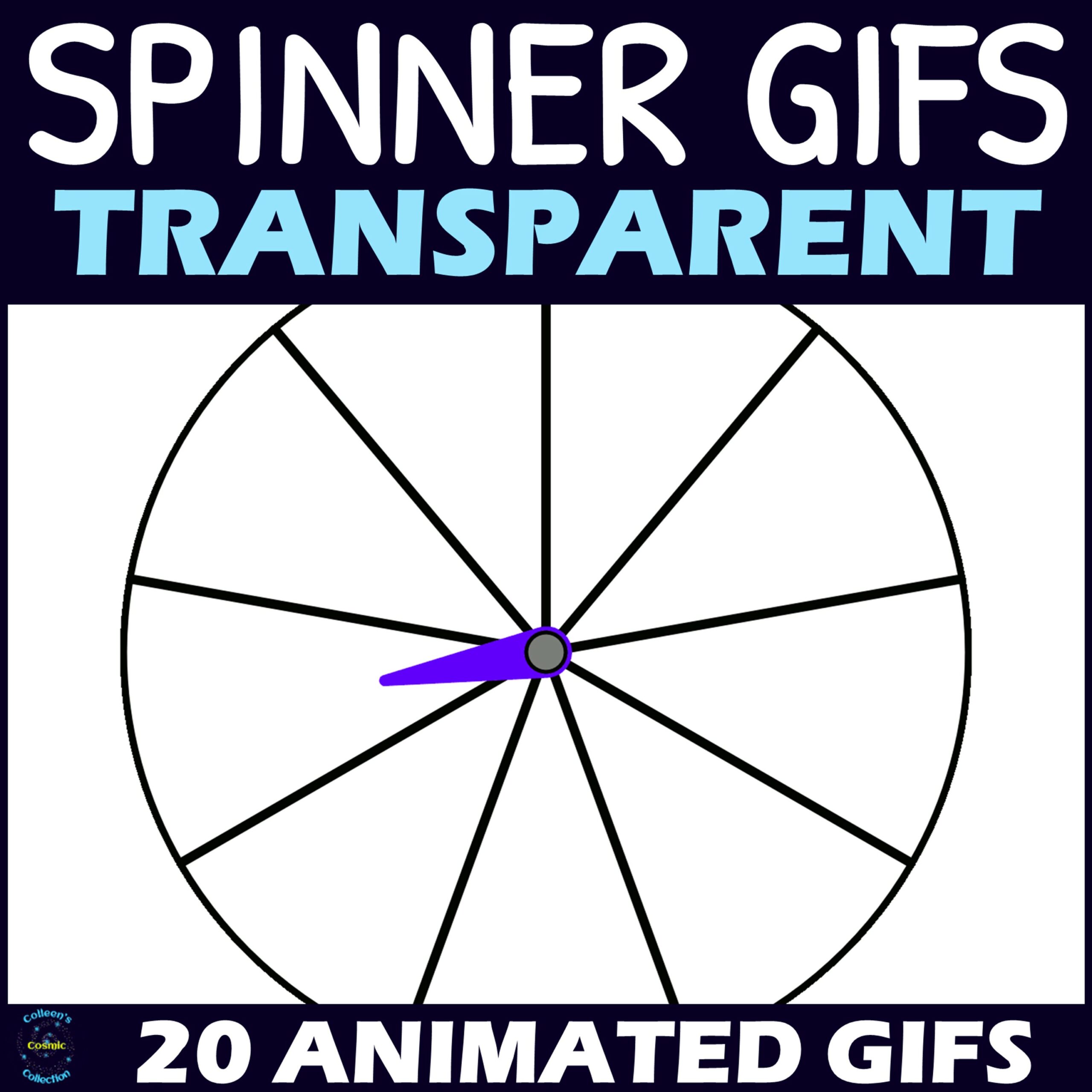 Transparent Spinner GIFs Clipart – 9 Sections | Made By Teachers