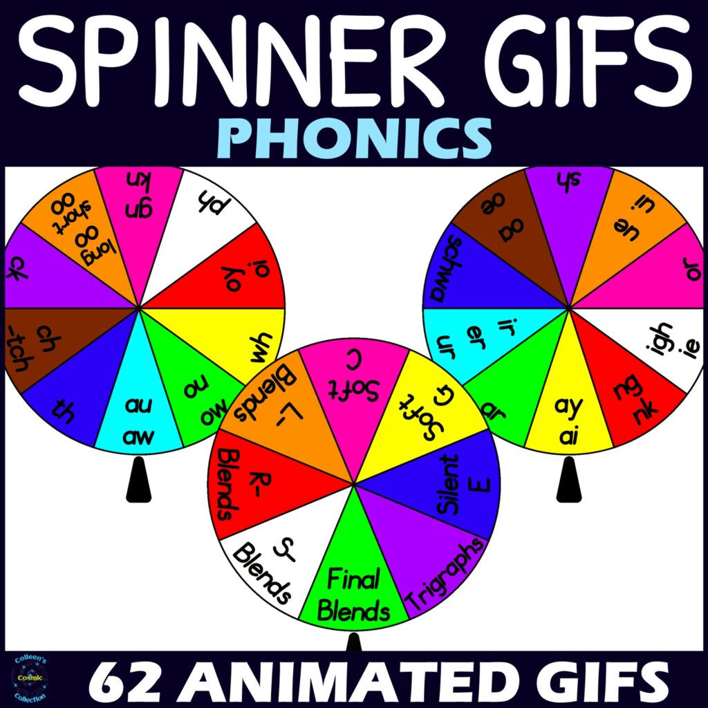 Spinners GIFs Clipart – Phonics | Made By Teachers