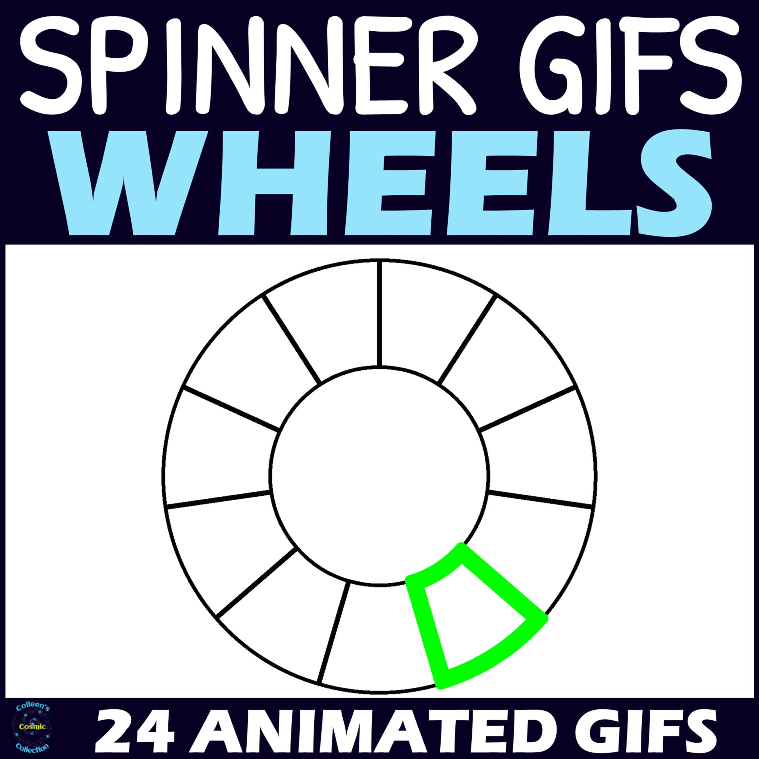 Single Ring Wheel Spinner GIFs - 11 Sections | Made By Teachers