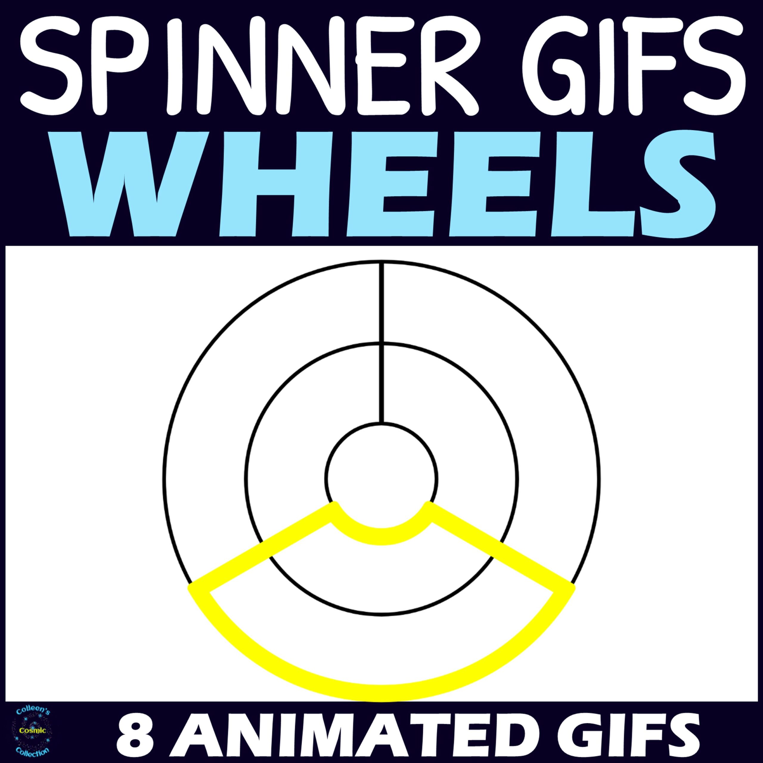 Double Ring Wheel Spinner GIFs - 3 Sections | Made By Teachers