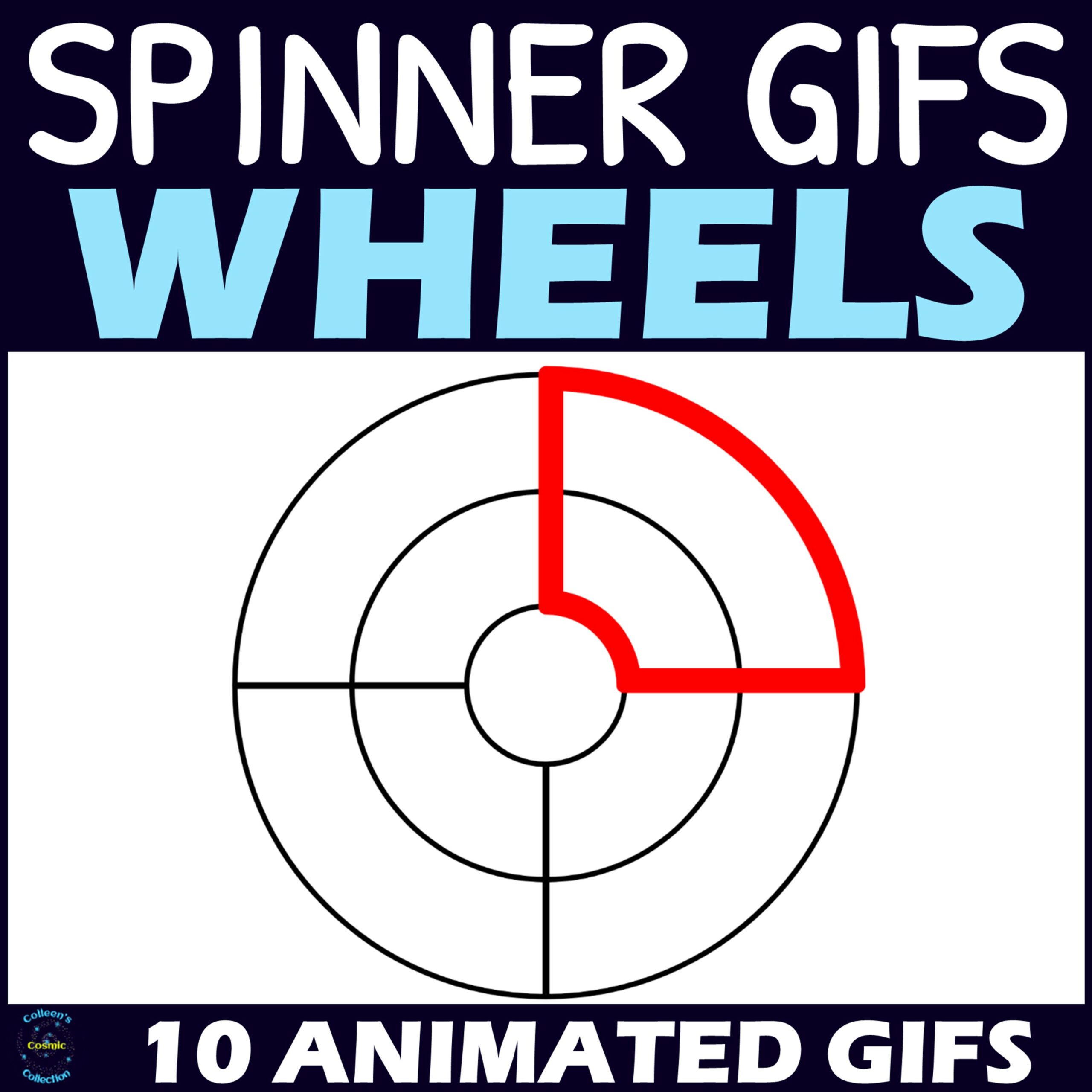 Double Ring Wheel Spinner GIFs - 4 Sections | Made By Teachers