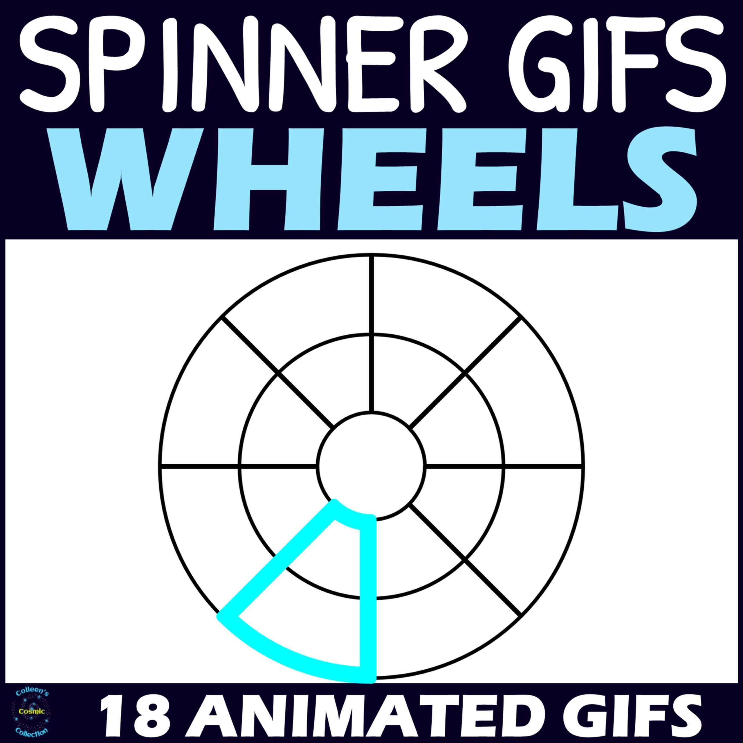 Double Ring Wheel Spinner GIFs - 8 Sections | Made By Teachers