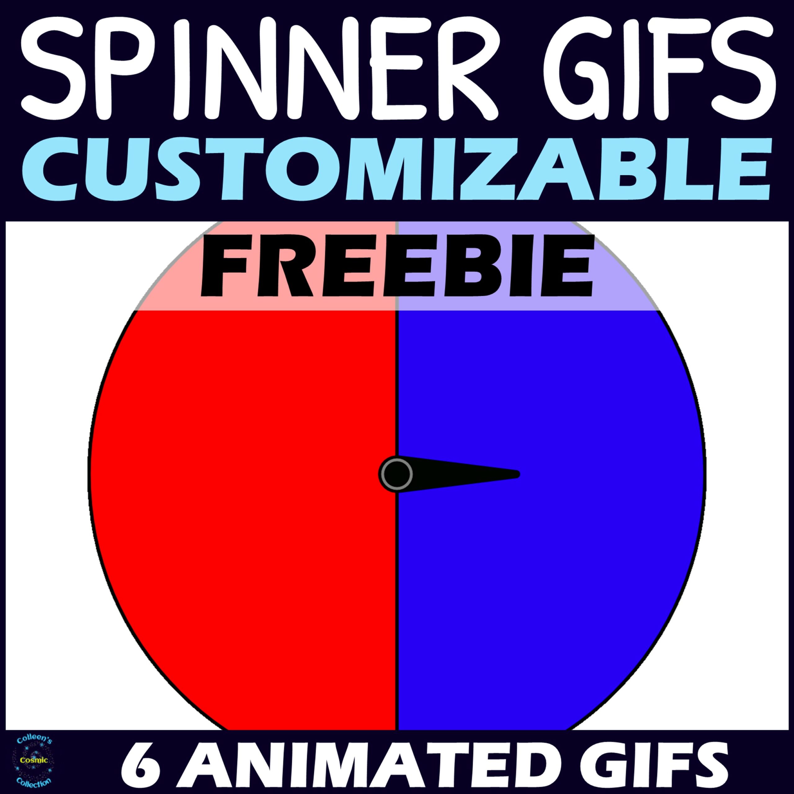 Customizable Spinners GIFs – 2 Colors – FREE | Made By Teachers