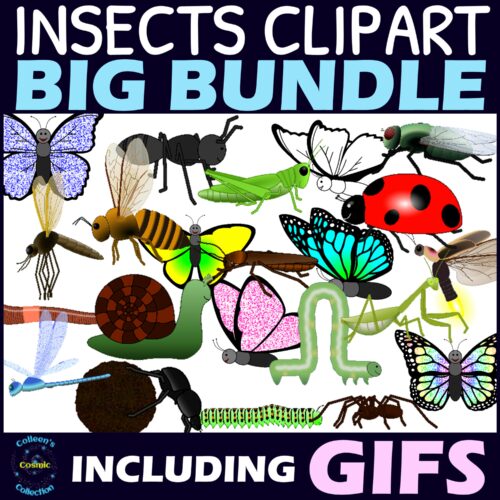 Insects Clipart and GIFs BIG BUNDLE - Animated Bugs Clip Art | Made By ...