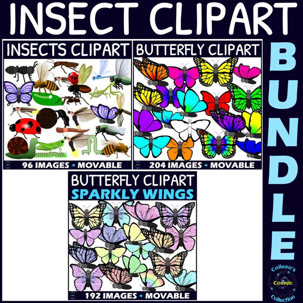 Insects Clipart and GIFs BIG BUNDLE - Animated Bugs Clip Art | Made By ...