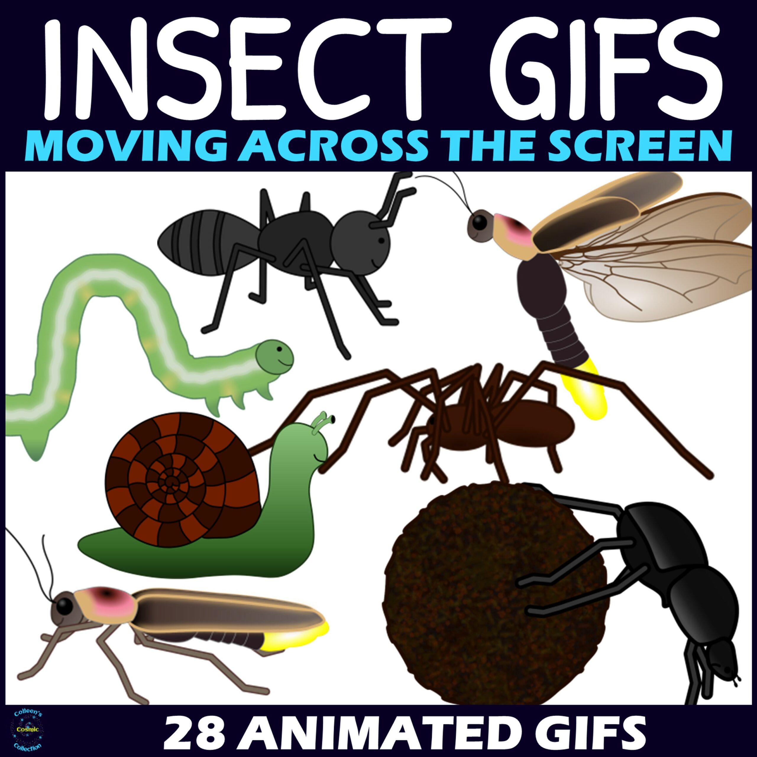Insect GIFs Clipart - Animated Bugs Moving Across the Screen Clip Art ...
