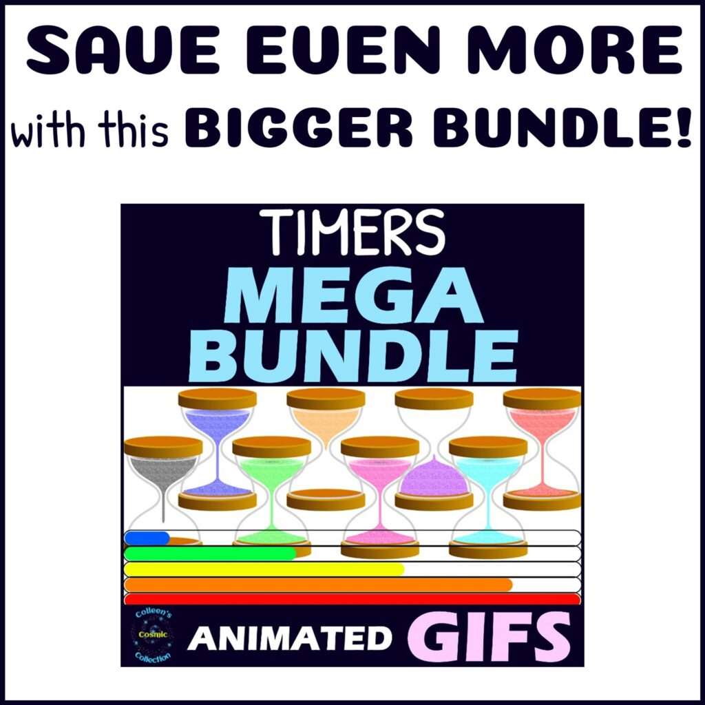 Animated GIF Hourglasses Timers with Countdown Clipart BUNDLE | Made By Teachers