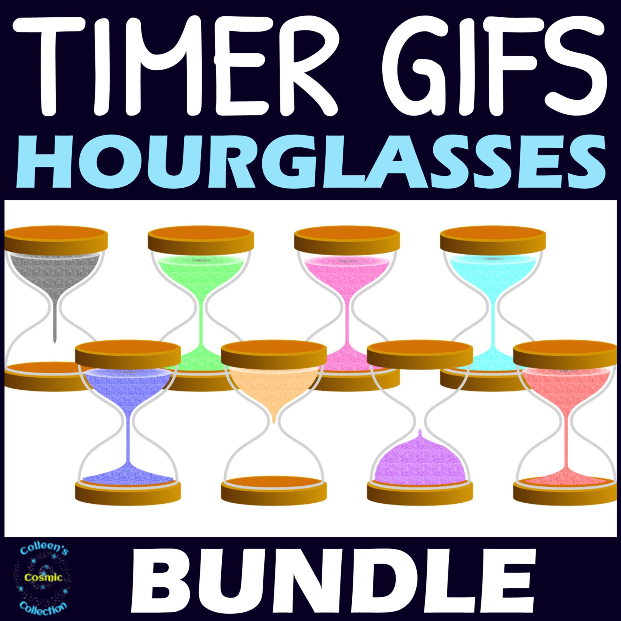 Hourglass GIFs Timers Clipart – White sand timers | Made By Teachers