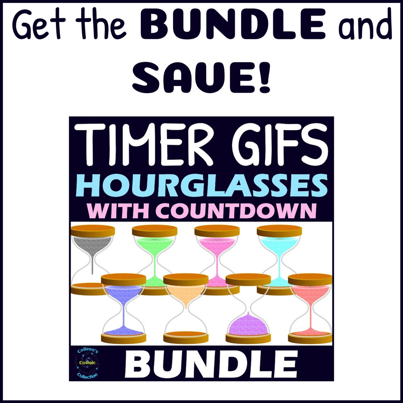 Hourglass Timer GIFs with Countdown - Animated GIFs – Turquoise Sand ...