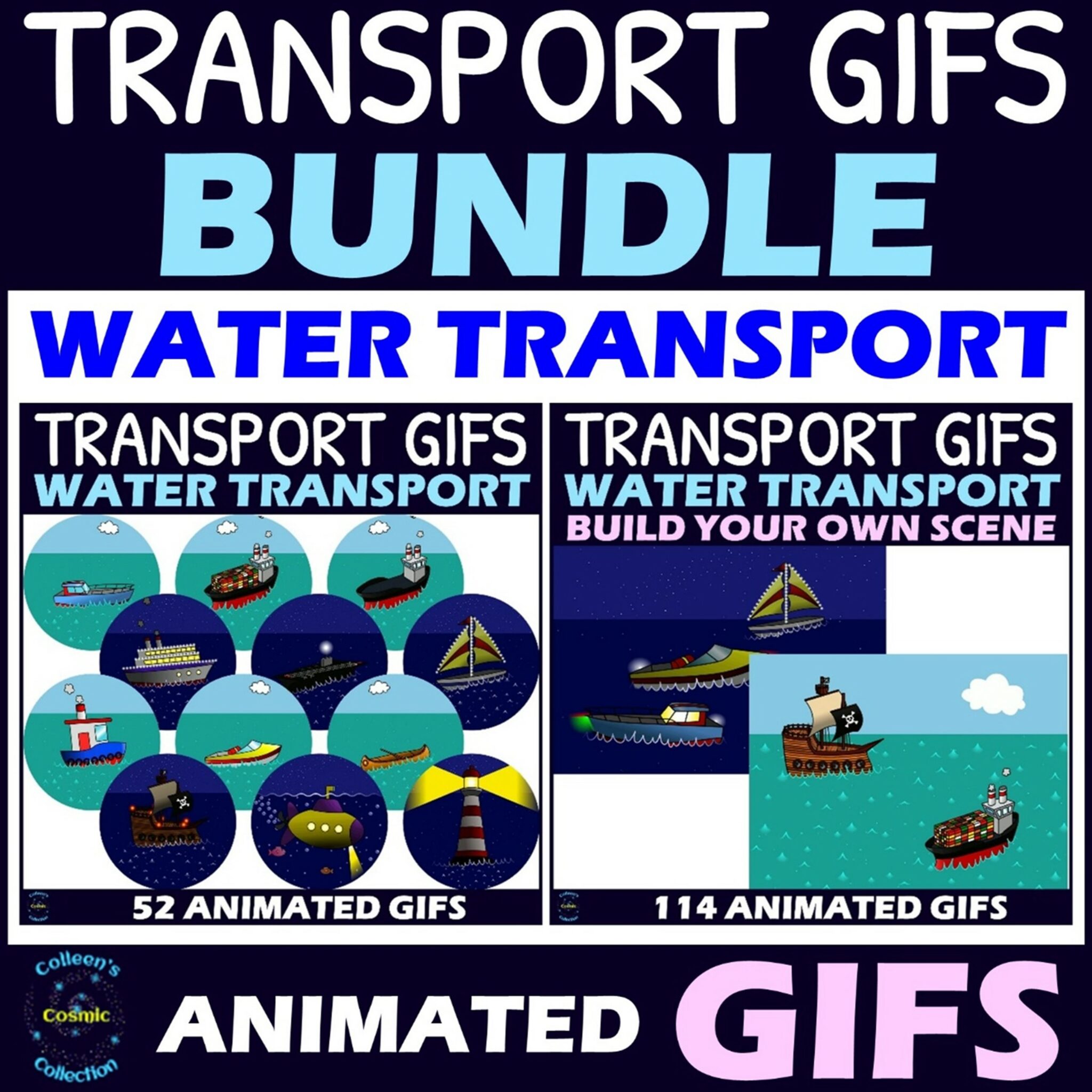 Water Transport Clipart BIG BUNDLE – Save 30% | Made By Teachers