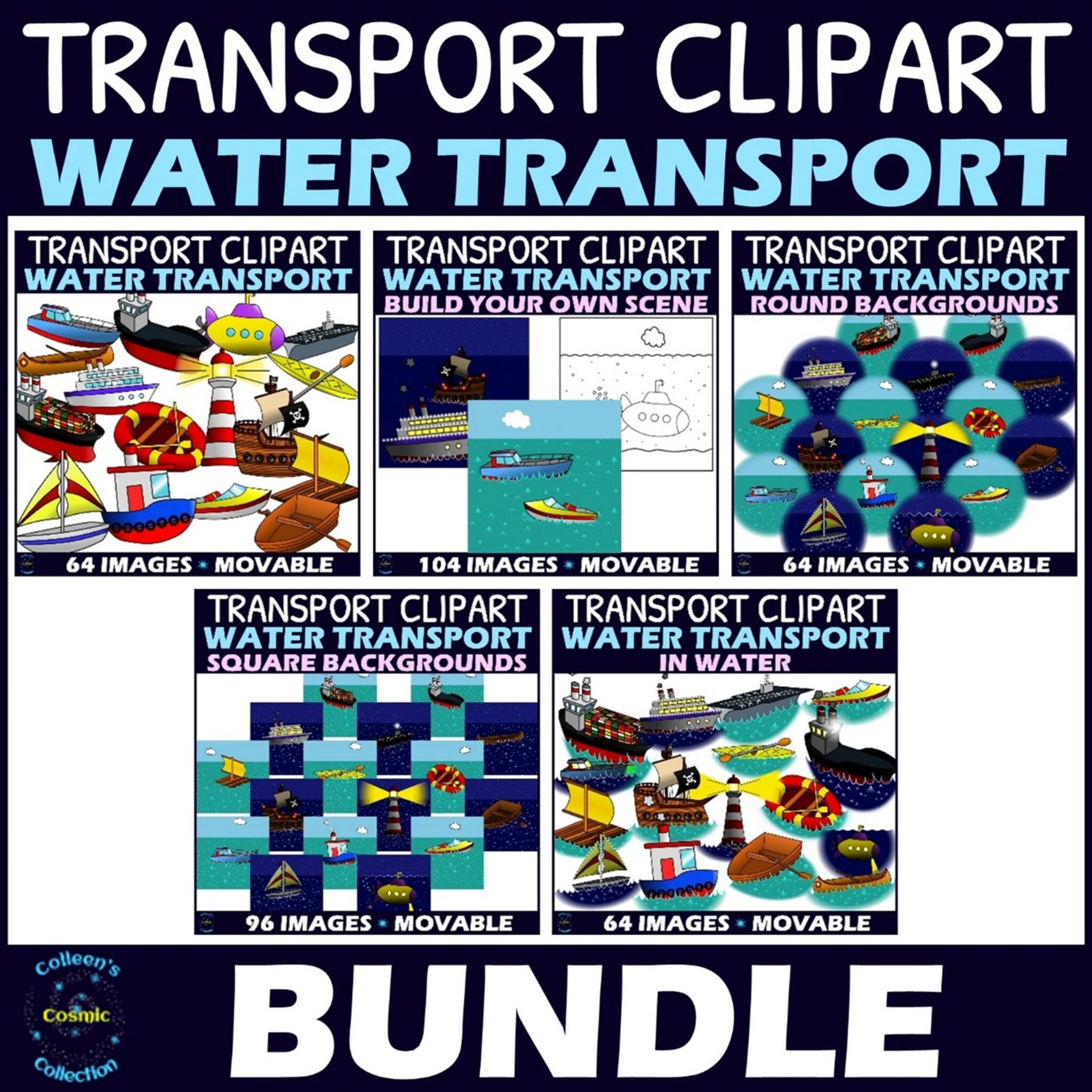 Water Transport Clipart BIG BUNDLE – Save 30% | Made By Teachers