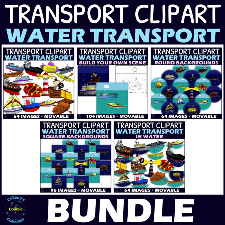 Water Transport Clipart BIG BUNDLE – Save 30% | Made By Teachers