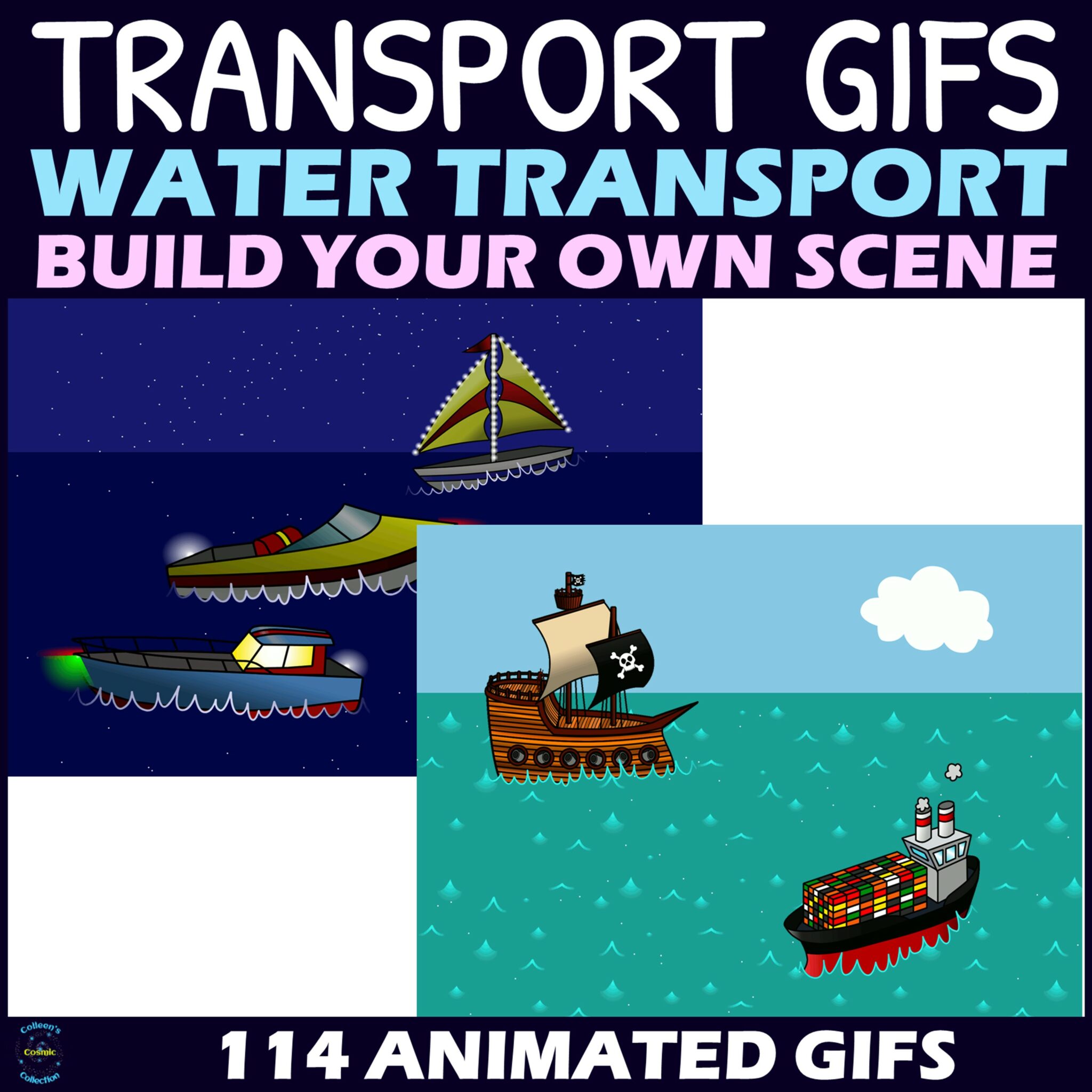 Build Your Own Scene Water Transport GIFs | Made By Teachers