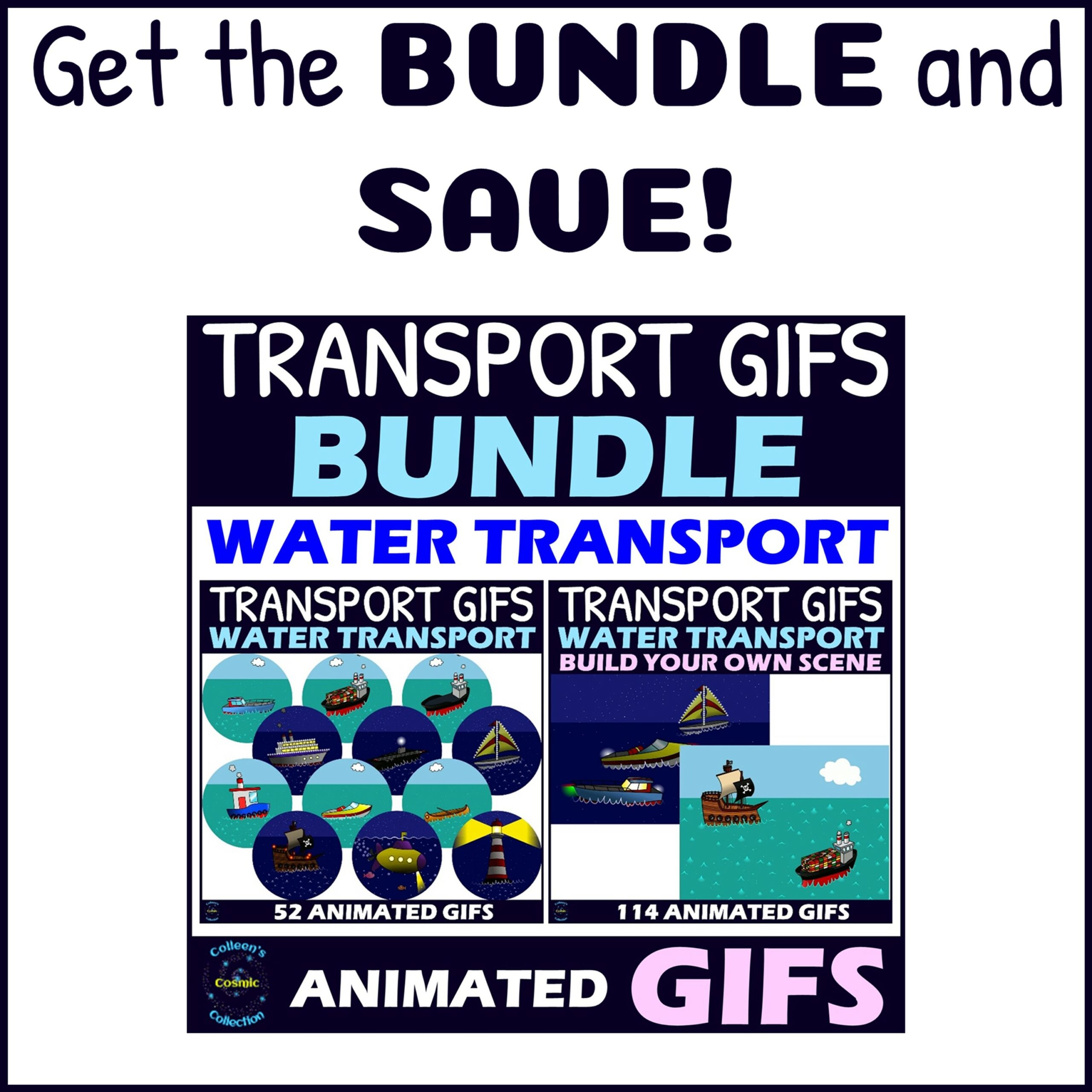 Build Your Own Scene Water Transport GIFs | Made By Teachers