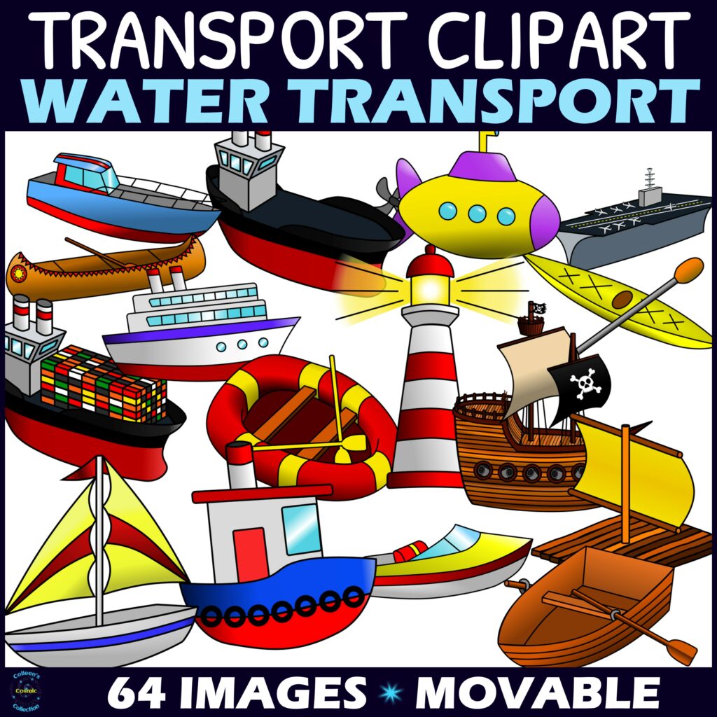 Water Transport Clipart BIG BUNDLE – Save 30% | Made By Teachers