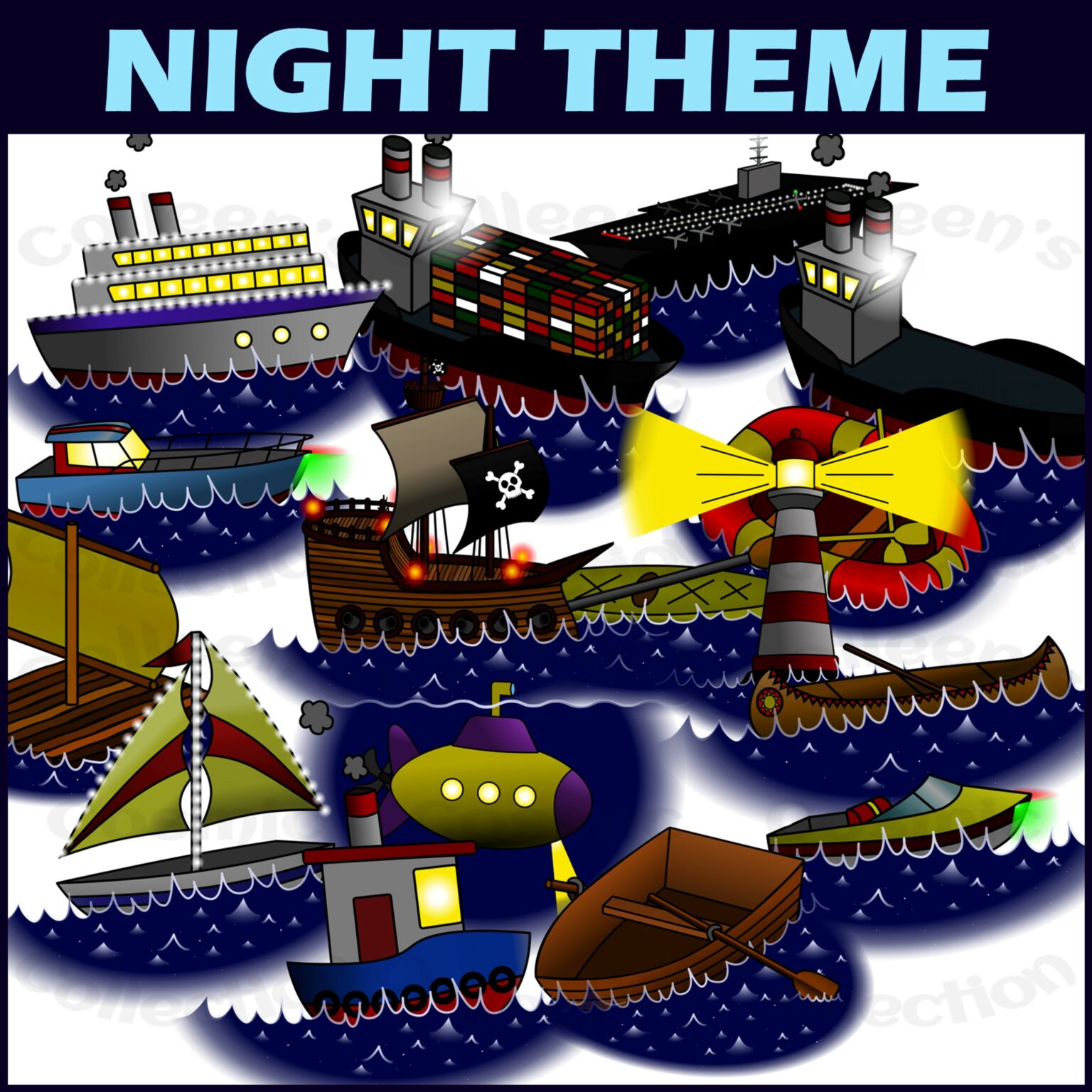 Water Transport Clipart in Water | Made By Teachers