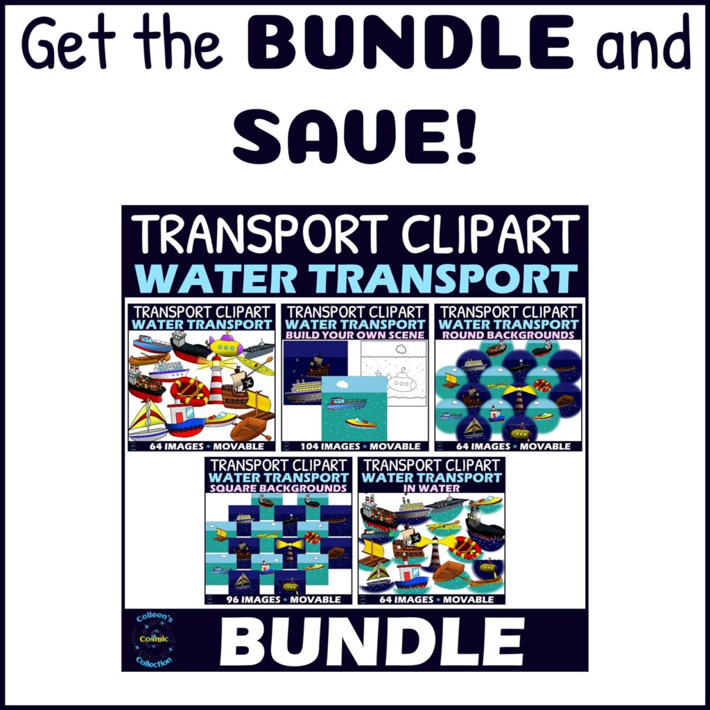 Water Transport Clipart in Water | Made By Teachers