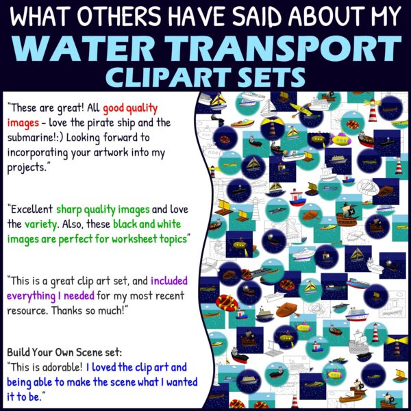 Water Transport Clipart in Water | Made By Teachers