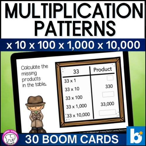 Multiplication Patterns with Powers of Ten Boom Cards | Made By Teachers