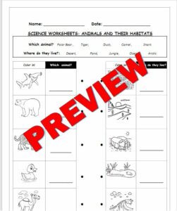 Science Worksheet: Label Animals and Their Habitats | Made By Teachers