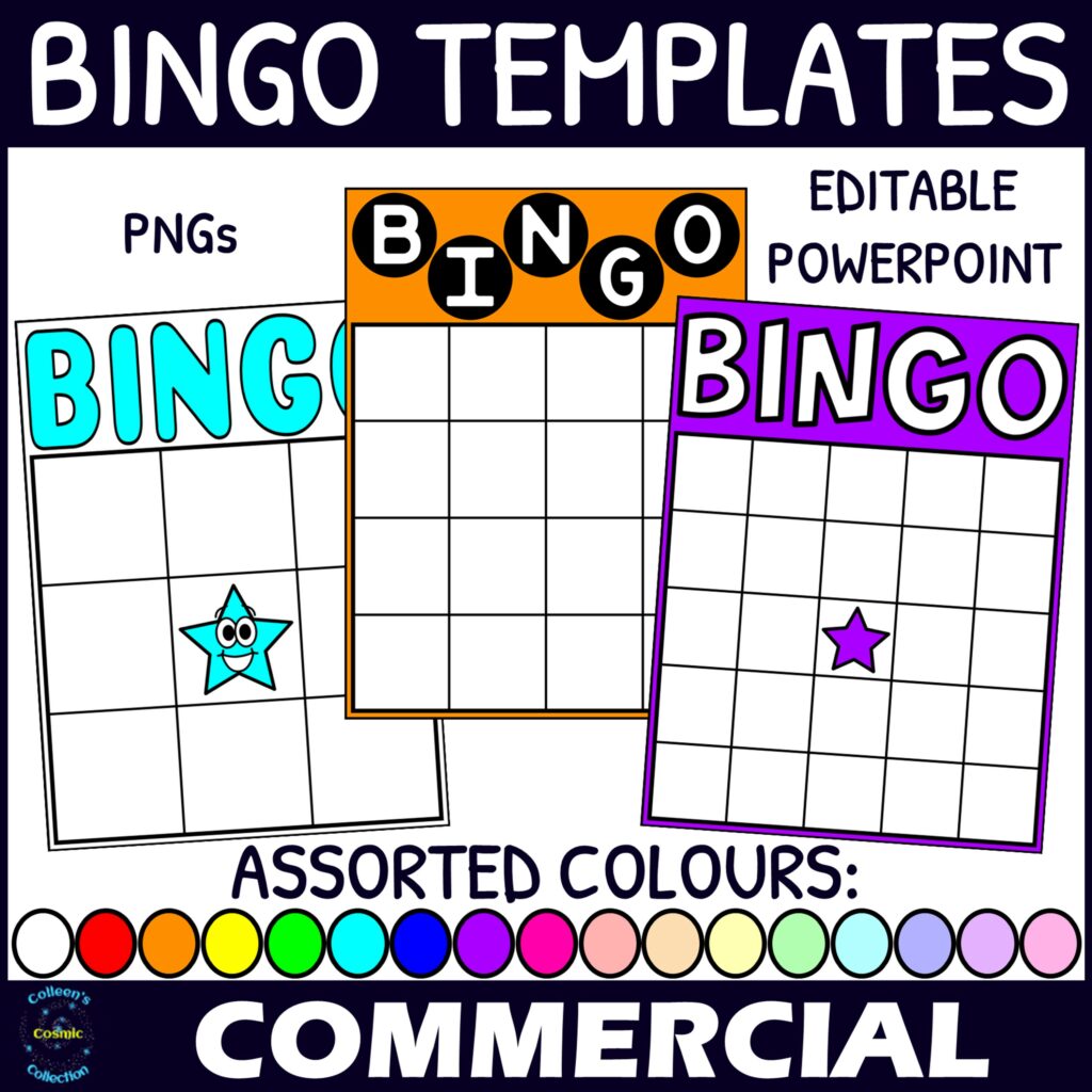 Commercial Bingo Game Templates | Made By Teachers