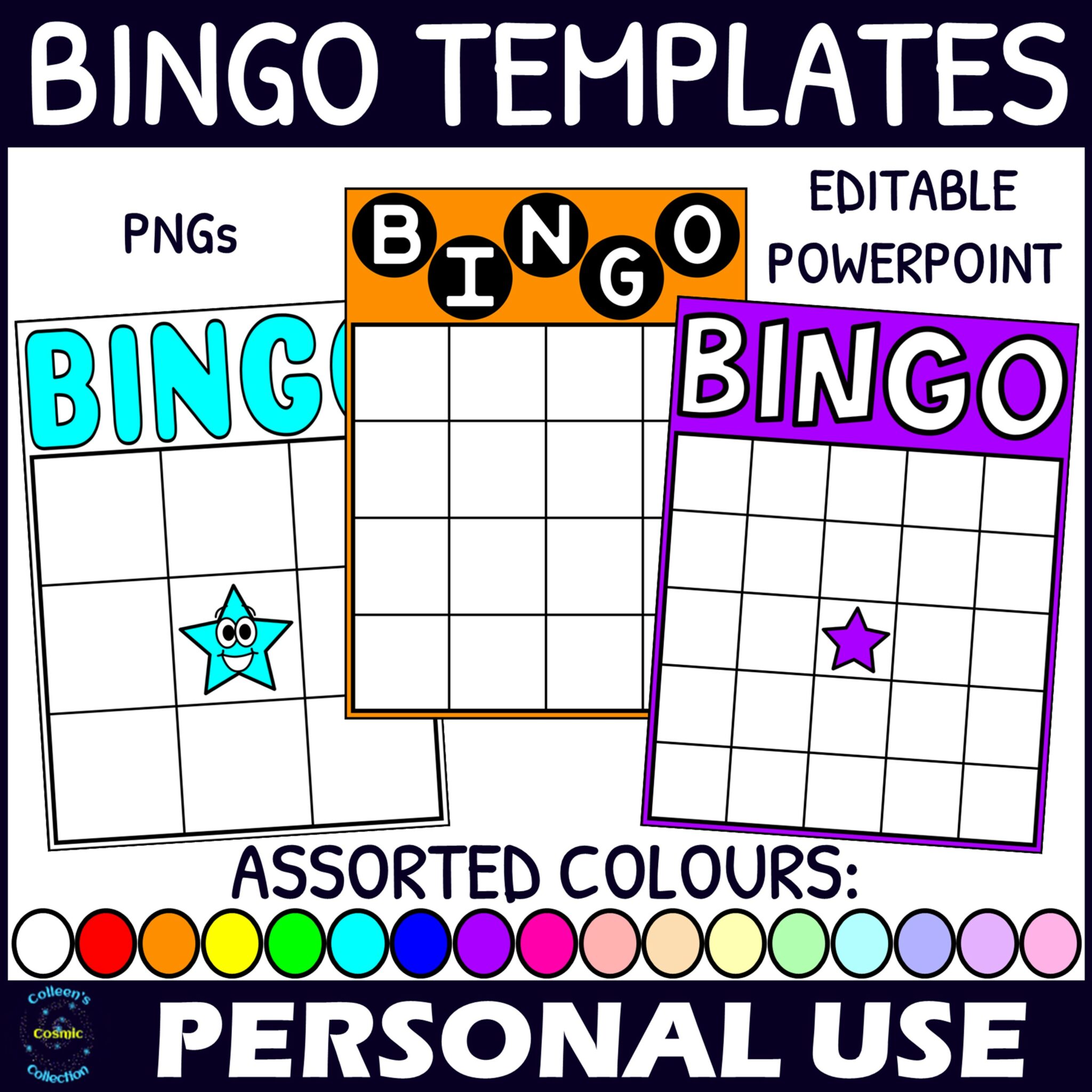 Personal Use Bingo Game Templates | Made By Teachers