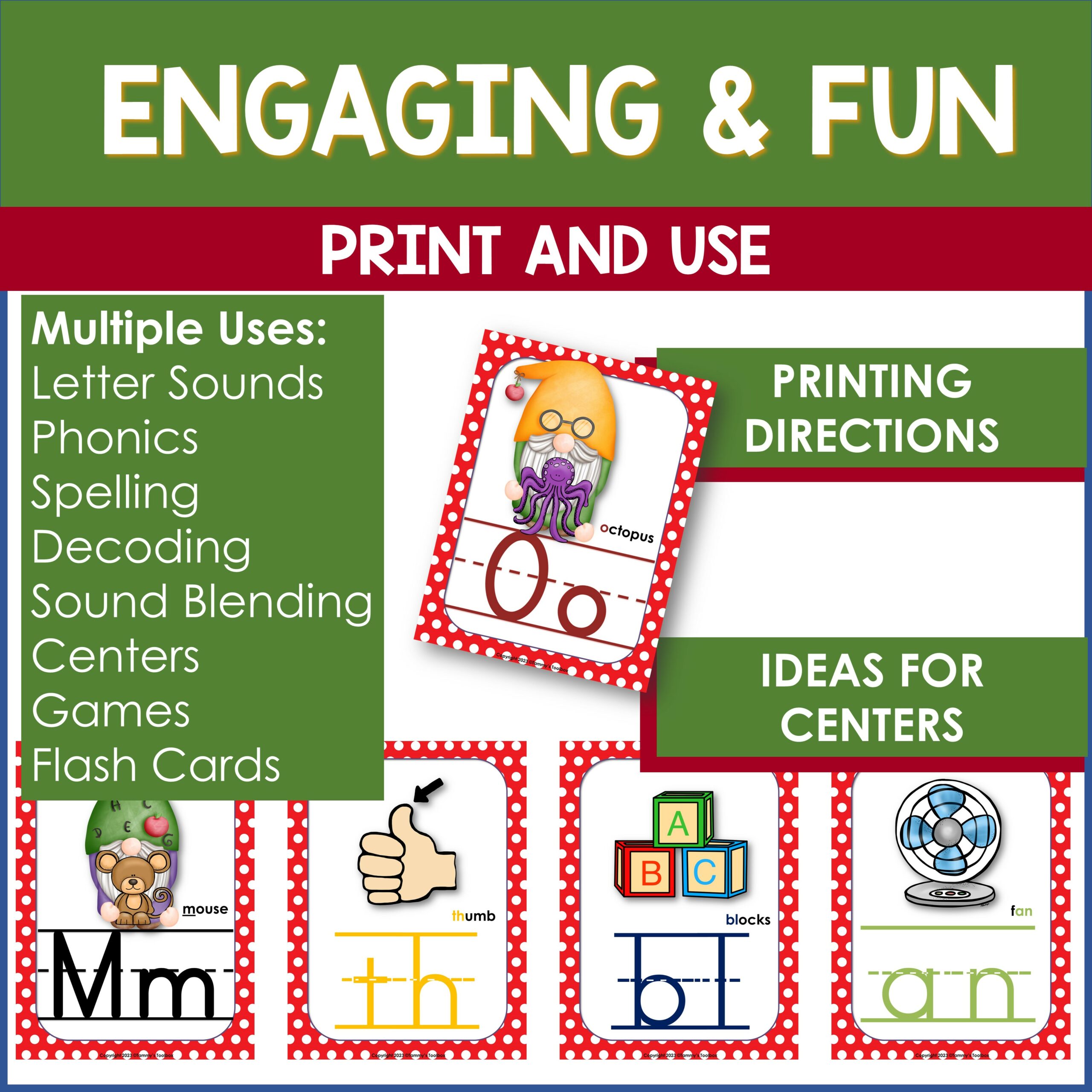 Alphabet Posters and Phonics Anchor Charts in Gnome Theme | Made By ...