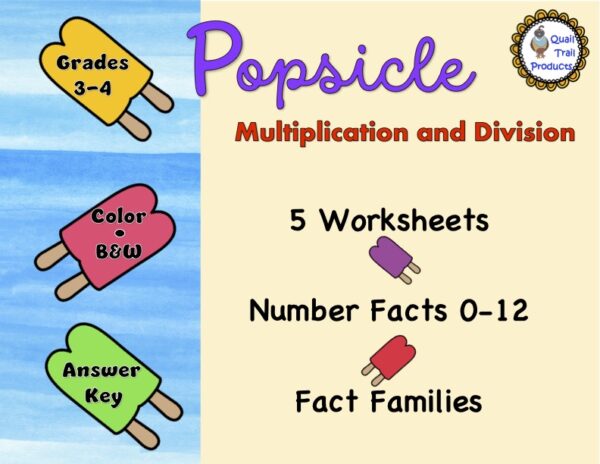 Popsicle Multiplication and Division Worksheets | Made By Teachers