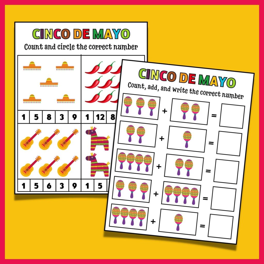 Cinco de Mayo Math Activities | Cinco de Mayo Fiesta Math Activity ...