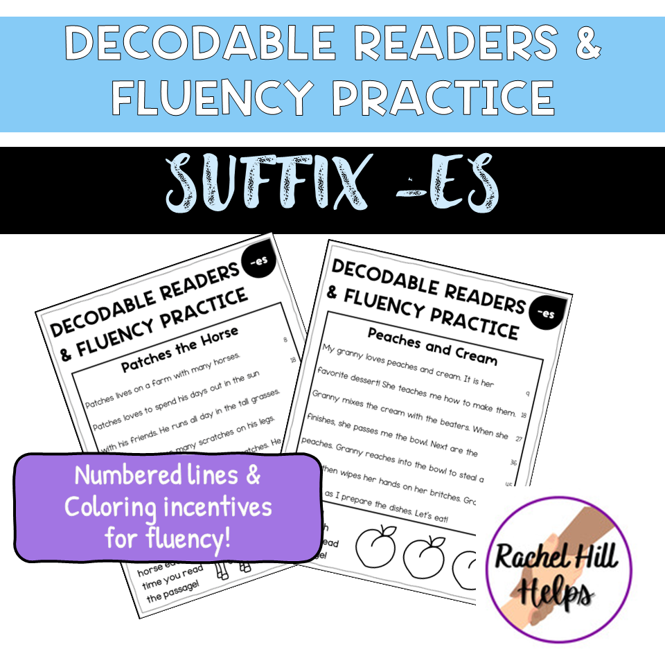 Decodable Reader & Fluency Practice Suffix -es | Orton Gillingham ...