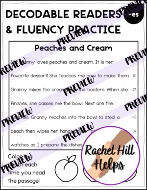 Decodable Reader & Fluency Practice Suffix -es | Orton Gillingham ...