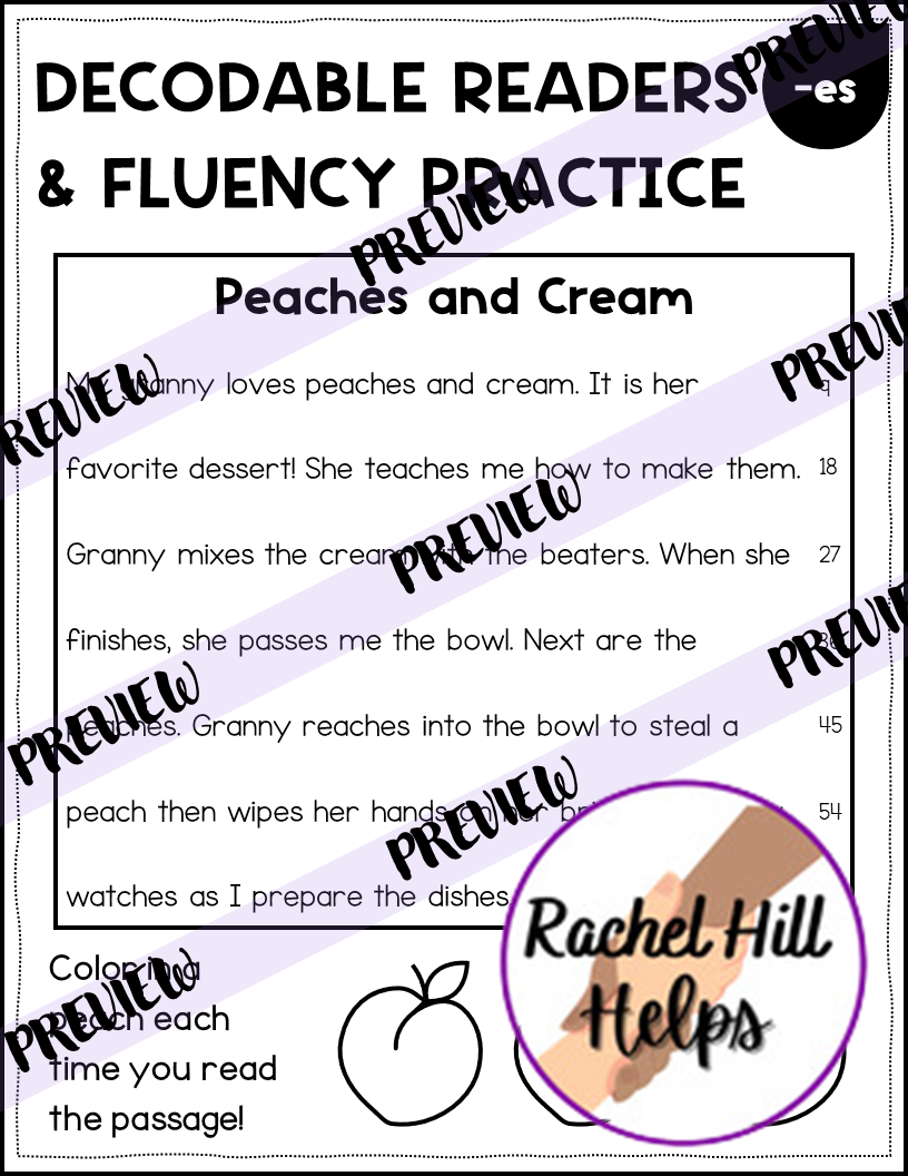 Decodable Reader & Fluency Practice Suffix -es | Orton Gillingham ...