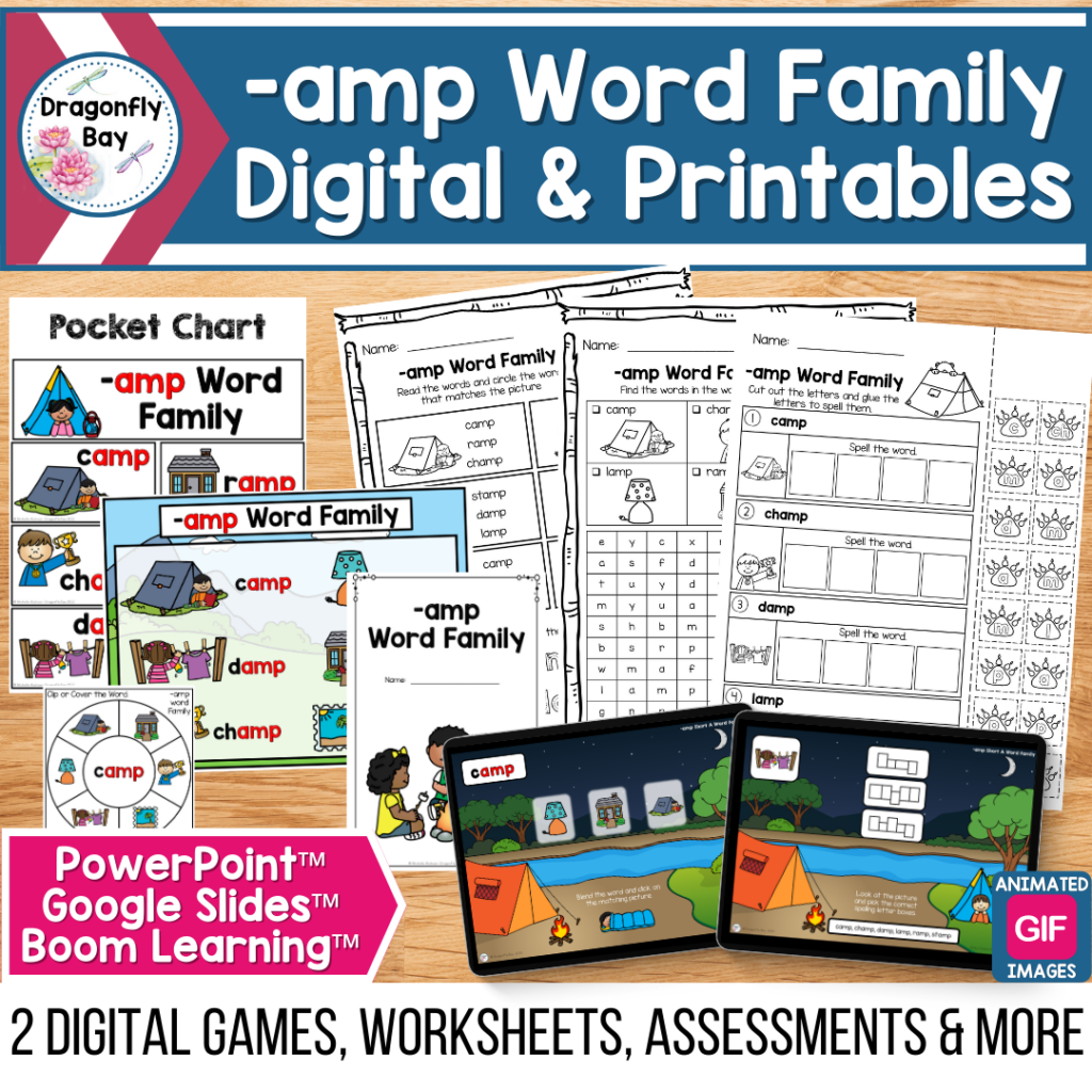 amp Word Family Blending Print & Digital to use with PowerPoint™ Google ...