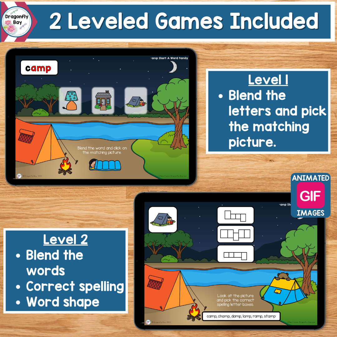 amp Word Family Blending Print & Digital to use with PowerPoint™ Google ...