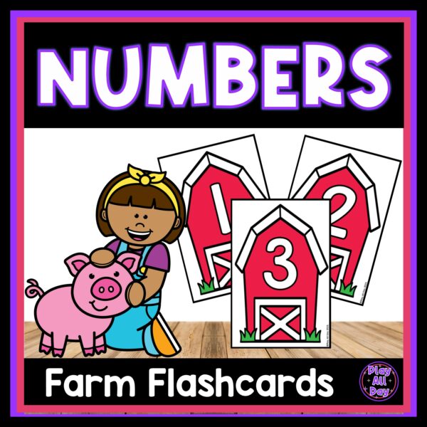 Farm Number Flashcards | Number Recognition Flash Cards | Made By Teachers