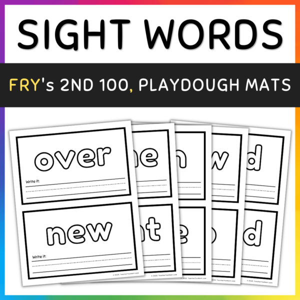 Sight Words Playdough Mat- Fry's 2nd 100, Sight Words Practice ...