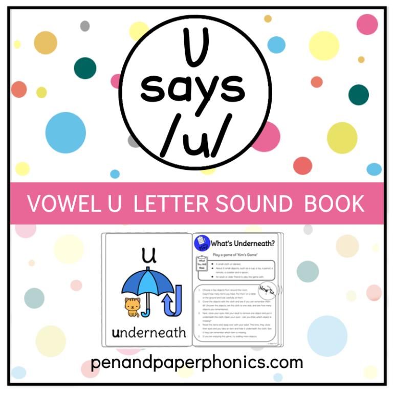 Vowel U Letter Sound Book | Made By Teachers